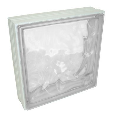 Pavé de verre incolore 24 x 24 cm, ép.80 mm | Castorama