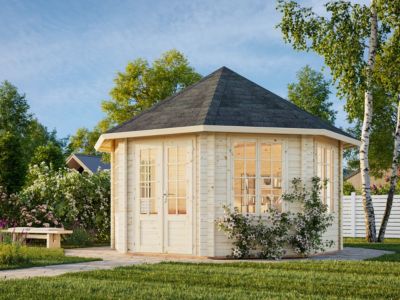Pavillon de jardin en bois Hanna - PALMAKO- ép.44mm - 14.7 m² ...