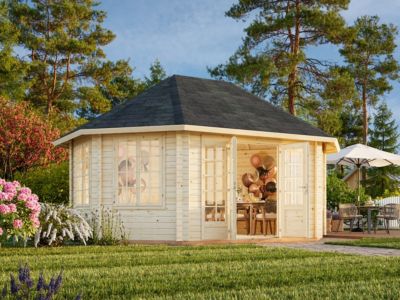 Pavillon de jardin en bois Hanna - PALMAKO - ép.44mm - 32,6 m² ...