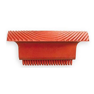 Peigne effet faux bois boisette caoutchouc rouge L.10cm Ocai
