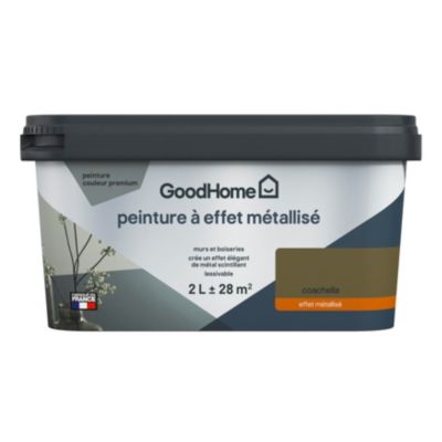 Peinture à effet métallisé GoodHome marron Coachella 2L | Castorama