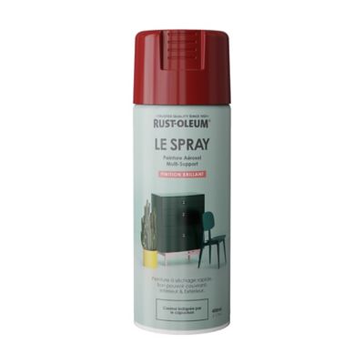 Peinture aérosol multisupport Rust-Oleum Le Spray brillant rouge ...