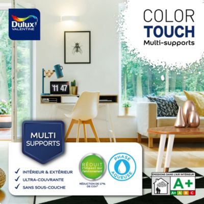 Peinture aérosol Color Touch multi supports Dulux Valentine satin lin clair 400ml