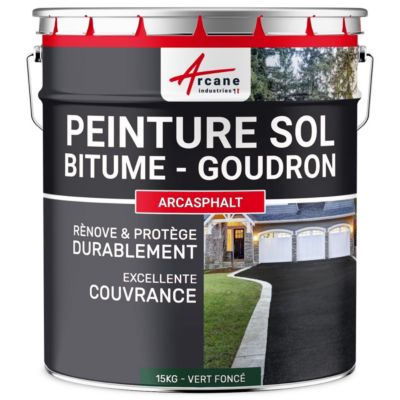 Peinture Bitume /Goudron /Enrobé - ARCASPHALT Vert Foncé - 15 kg (jusqu ...
