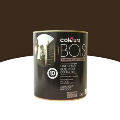 Peinture bois extérieur Colours brun satin 0,5L | Castorama
