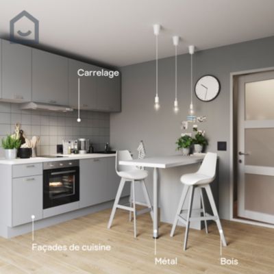 Peinture de rénovation GoodHome multi-supports brillant gris Beverly ...