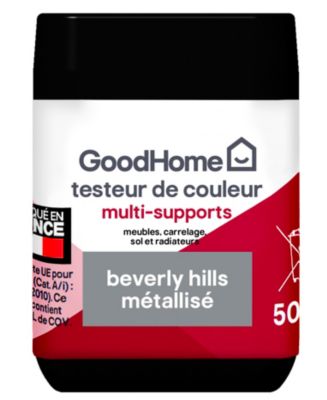 Peinture de rénovation GoodHome multi-supports brillant gris Beverly ...