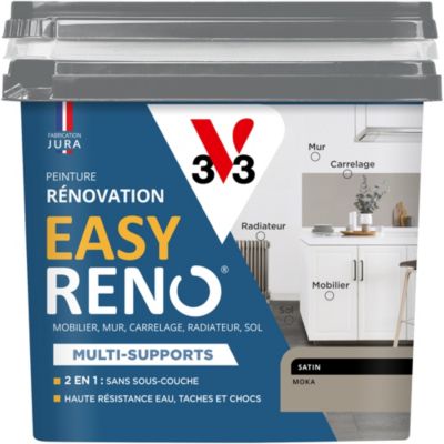 Peinture de rénovation multi-supports V33 Easy Reno beige moka satin 750ml