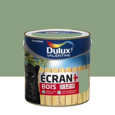 Peinture extérieure bois Ecran+ Bois Dulux Valentine satin vert ...
