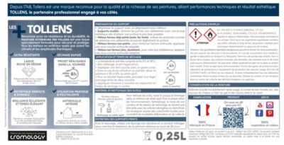 Peinture extérieure fer Tollens brillant rouge basque 250ml