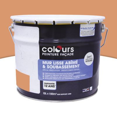 Peinture façade 2 en 1 Colours ocre rose 10L | Castorama