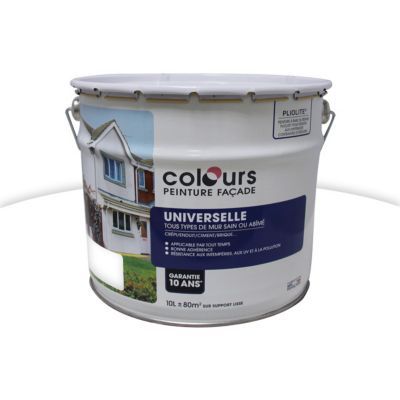 Peinture façade universelle Colours Pliolite blanc 10L | Castorama