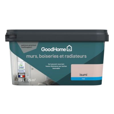 Peinture intérieure couleur murs, boiseries et radiateurs GoodHome mat ...