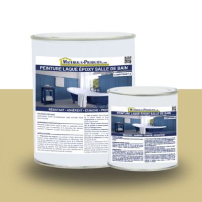 Peinture laque époxy salle de bain Kit de 5 Kg Jaune Sable RAL 1001 ...