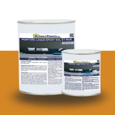 Peinture laque époxy sol et mur Kit de 10 Kg Orange RAL 2003 - MATPRO