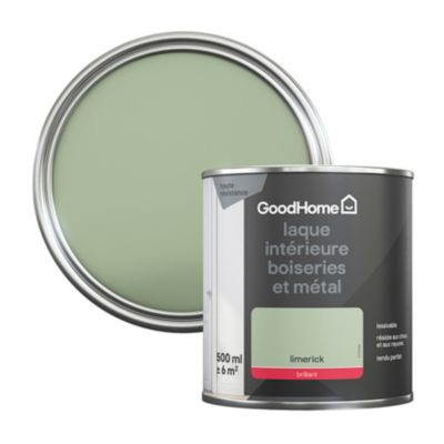 Peinture métal et bois GoodHome brillant vert Limerick 500ml | Castorama