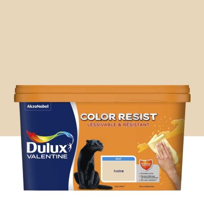 Peinture murs et boiseries beige ivoire mat Dulux Valentine Color ...