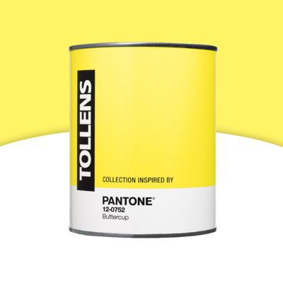 Peinture murs et boiseries Tollens Pantone 12-0752 buttercup satin 1L ...