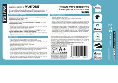 Peinture murs et boiseries Tollens Pantone 14-4002 wind chime satin 2L