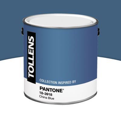Peinture murs et boiseries Tollens Pantone 18-3918 china blue satin 2L ...