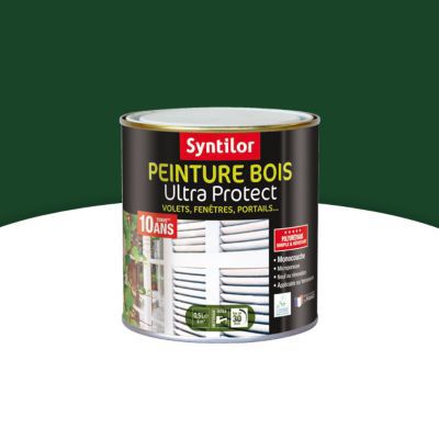 Peinture pour bois extérieur Vert basque brillant 500 ml