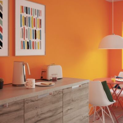 Peinture résistante murs, boiseries et métal GoodHome orange Valencia ...