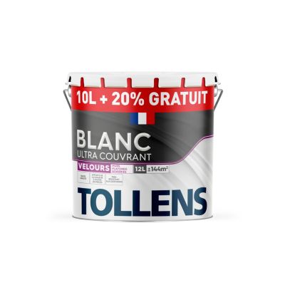Peinture Tollens ultra couvrant murs, plafonds et boiseries velours ...