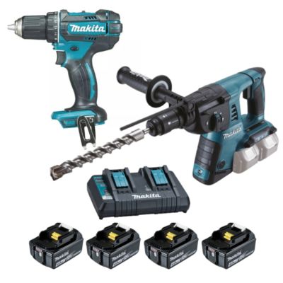 Perceuse-visseuse DDF482 + Perforateur-burineur SDS-Plus DHR264 ...