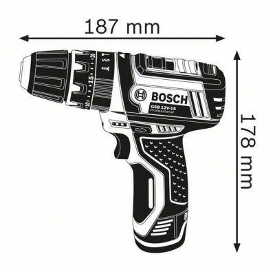 Perceuse-visseuse à percussion 12 V GSB 12V15 solo 189 mm - 10 mm ...