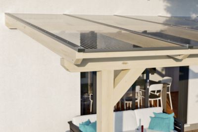 Pergola adossée SKAN HOLZ ANDRIA 648x300cm, bois lamellé-collé, non traité