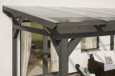 Pergola adossée SKAN HOLZ SANREMO 648x250cm, bois lamellé-collé ...