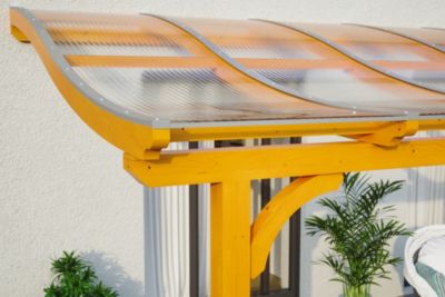 Pergola adossée SKAN HOLZ VENEZIA 541x389cm, bois lamellé-collé ...