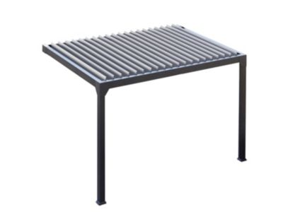 Pergola bioclimatique adossée Actual motorisée aluminium Green Outside ...