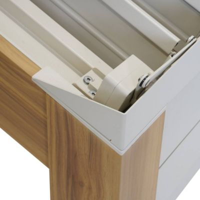 Pergola bioclimatique autoportante Ecozia beige lin - Hespéride