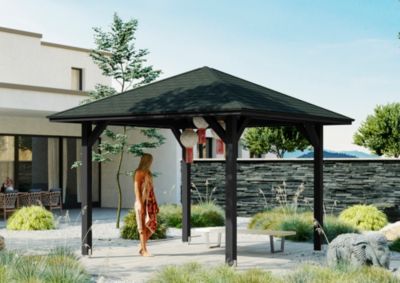 Pergola bois SKAN HOLZ Cannes 1, 374x374cm, bois lamellé-collé ...