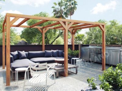 Pergola bois TOULON 400x300 cm très résistant lamellé-collé