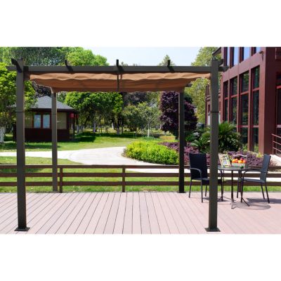 Pergola taupe 3x3m en aluminium - GAZEBO | Castorama