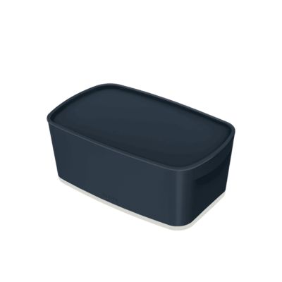 Petit bac de rangement avec couvercle 5 litres My Box Cosy - Gris