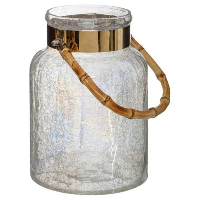 Photophore "Ritual" - verre craquelé H25 cm - Transparent- Atmosphera ...