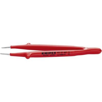 Pince brucelle VDE Knipex 92 27 62, pointue et fine, isolée 1000 V, 150 mm