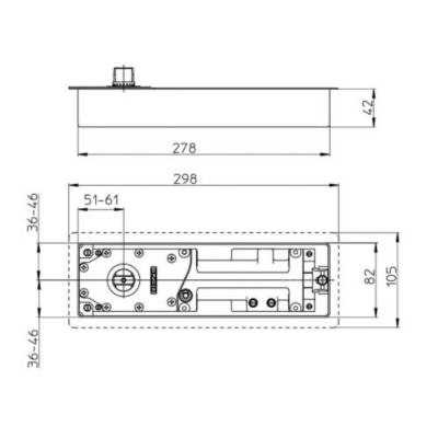 Pivot TS 500 EN force 3 fixe sans arrêt - GEZE - 103 086