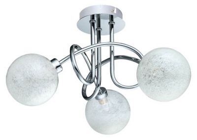 Plafonnier 3 spots Colours Oxeia chrome Brillant h.22 cm | Castorama