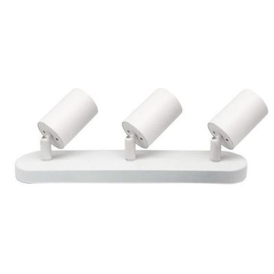 Plafonnier 3 Spots Orientables - SILUMEN - Alu Blanc - Culot GU10 - IP ...