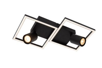 Plafonnier ARIANNE en aluminium avec 2xGU10 - Noir - Lucide