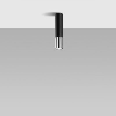 Plafonnier en Acier - LUMINOUS 90449 - Noir/chromé - IP20 - Max 10W LED ...