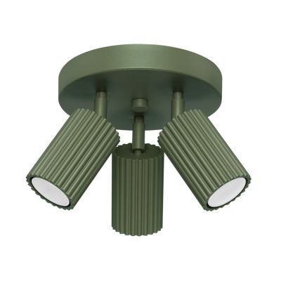 Plafonnier en Aluminium - ONYX 3P 91411 - Vert olive - IP20 - Max 10W ...