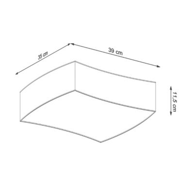 Plafonnier en PVC - AIGUILLE 91058 - Blanc - IP20 - Max 15W LED - E27 ...