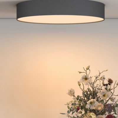 Plafonnier LED connecté Smart RGB Ø40 cm noir IP20 24W 2350lm Calex