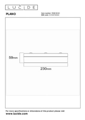 Plafonnier PLANO en acrylique avec LED intégré - Opalin - Lucide