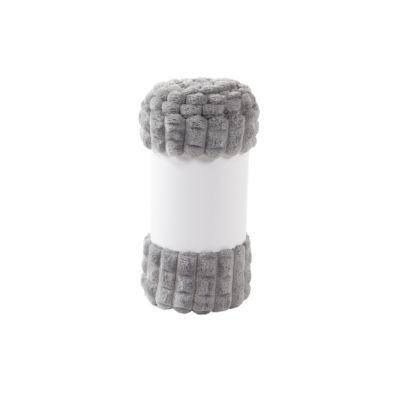 Plaid en fausse fourrure ultra doux gris 200x130 cm